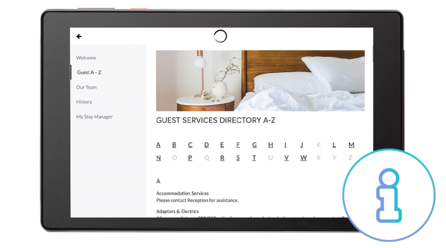 SuitePad In-Room Tablet: Features